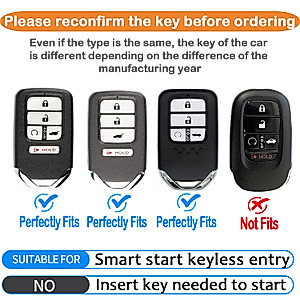 Sindeda for Honda key fob cover with leather keychain,Soft TPU Full Cover Protection,key fob case compatible Honda Accord Civic CRV Pilot Odyssey Passport Smart Remote Key，Key Fob Shell Silver