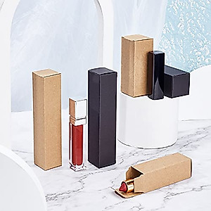 BENECREAT 40PCS Black Kraft Paper Lipstick Box Lip Balm Wrapping Box for Jewelry Gift Wrapping, Wedding, Birthday Party Favor, 14.1x3.1x3.1cm/5.5x1.2x1.2"