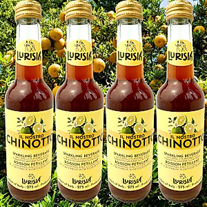 Lurisia Chinotto Italian Soda 4 x 9.3 Fl Oz (275ml) - Cola - Carbonated Sparkling Juice from Chinotto - Citrus Soft Drink - Non-Alcoholic Bitter Aperitif - Myrtle Leaf Orange Tree - Chinotto di Liguria - Sparkling Fruit Beverage from Italy
