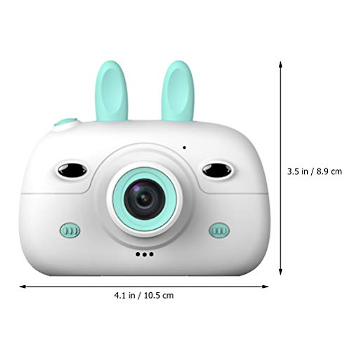 SOLUSTRE Kids Toys Rabbit Shaped Kid Camera 1080P Children Digital Camera 2.4 inch Screen Dual Lens Video Recorder Gift for Kids Green Toddler Toys