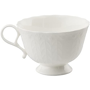 Narumi 9968-2406P Cup Saucer, Silky White, 6.8 fl oz (200 cc), Tea and Coffee Cup, Microwave Safe, Dishwasher Safe