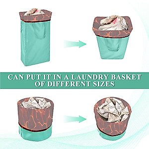 Blueangle Fire Animated Laundry Bag, Travel Laundry Bags for Dirty Clothes,Large Laundry Bags for Traveling Camp（31）