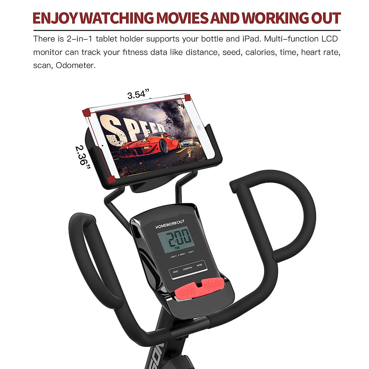 Recumbent Exercise Bike for Seniors 350 LBS Capacity with Magnetic Resistance Indoor Cycling Bike Stationary with iPad Holder for Home Gym Cardio Workout