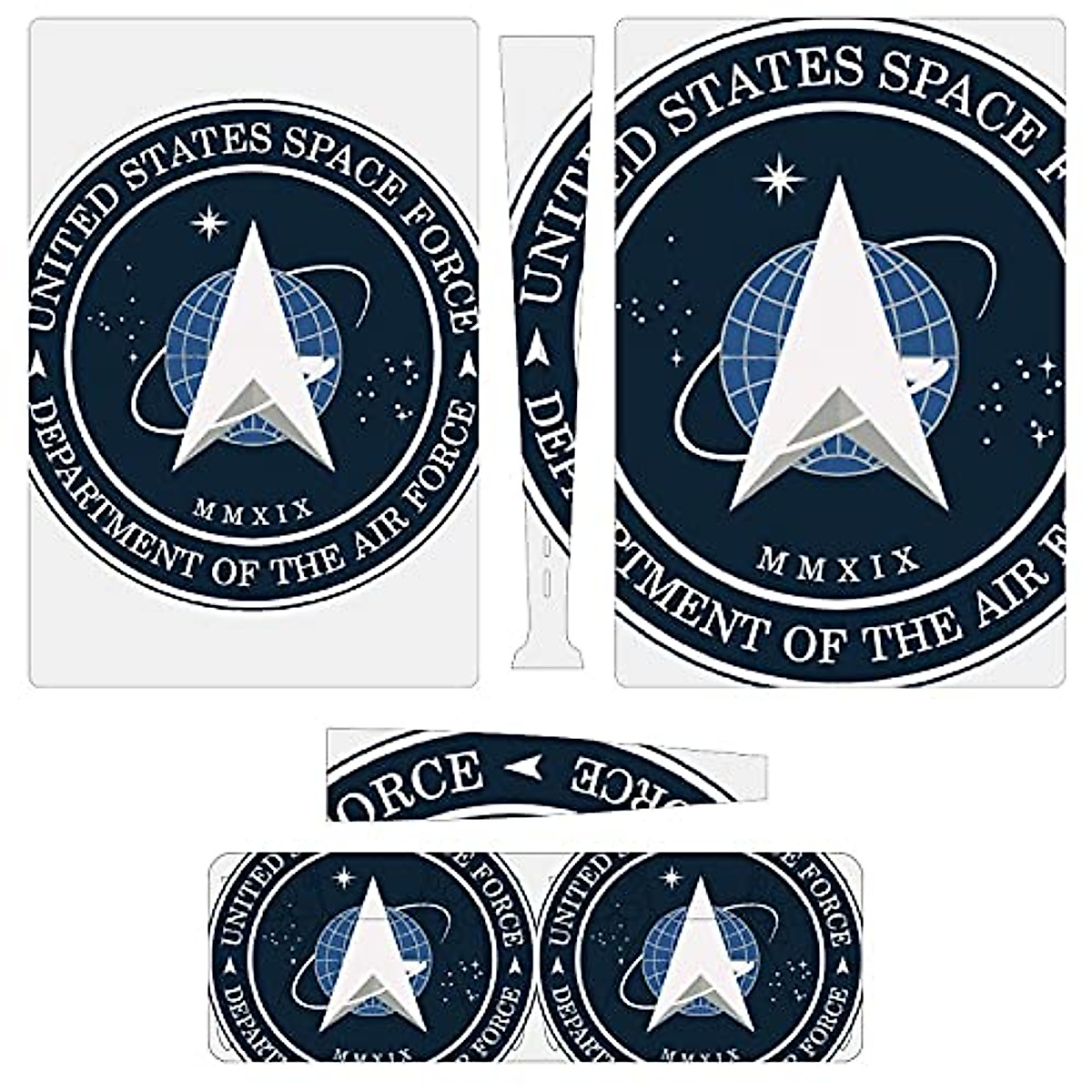 PlayStation 5 Digital edition version sticker protective cover, US Space Force Logo ps5 controller protective shell (compatible with ps5 Digital edition)