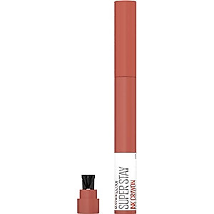 Maybelline Super Stay Ink Crayon Matte Longwear Lipstick Makeup, 160 Stop At Nothing, 0.04 oz