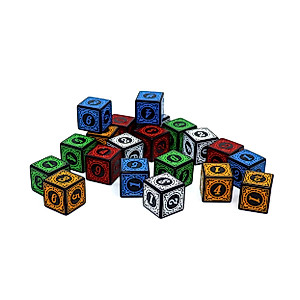 CREEBUY 16Pcs Dice Counters Token Loyalty Dice D6 Glitter Dice Cube Compatible with MTG,Magic The Gathering, CCG, Card Games Accessory(Nebula Dice)