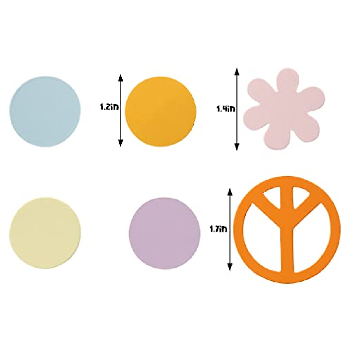 Groovy Flower Confetti For Birthday Party Decoration - One Groovy Baby Shower For Flower Child, Flower Power Theme Party Decor, Peace Love Party Onestock Confetti For 60’s 70’s, Hippie Boho First Birthday Scattered Decoration Supplies