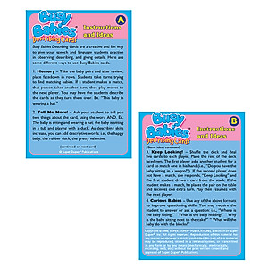 Super Duper Publications | Busy Babies Describing Fun Deck Flash Cards | Educational Learning Resource for Children