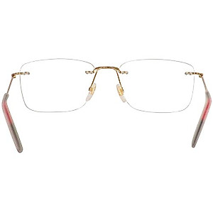Gucci GG 0399O 002 Light Gold Metal Rimless Eyeglasses 56mm