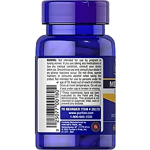 Puritans Pride Melatonin 12 mg 60 Count, White
