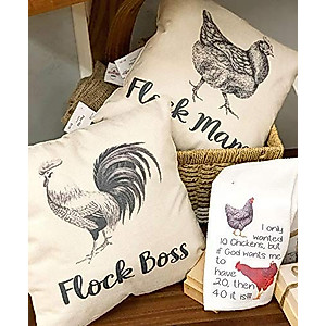 Chicken Hand Towel Humor - Funny Chicken Towel for Chicken Lovers - Chicken Math