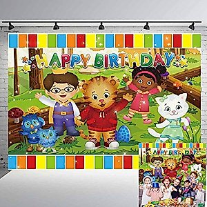 Daniel Tiger's Backdrop Party Supplies for Boy Birthday Baby Shower Birthday Decorations Banner Set Decor Background 7x5ft