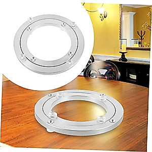 Angoily 4pcs Table Turntable Restaurant Turntable Bearing Restaurant Supply Turntable Swivel Plate Table Accessory Rotating Serving Tray Rotating Platter to Rotate Rubber Load Board Glass