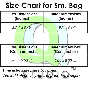 QQ Studio 100 Heat Sealable Mylar Foil Bag Pouch for Sampling Packaging Food Storage Food Safe (SM ~2.3"x3.4", Matte Gold)