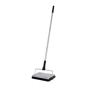 ALL PARTS ETC. Carpet Sweeper Non Electric Vacuum Cleaner, Floor Sweeper Broom with Rotating Brushes, Manual Vacuum Sweeper, Push Vacuum for Tile, Carpets and Hardwood 10.5”
