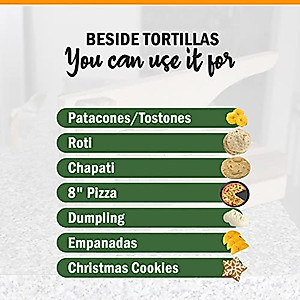 PAP Products Wooden Tortilla Press Maker 8 Inch with Tortilla WARMER, Prensa Para Tortillas, Tortillera, Manual Dough Presser for Tortillas, Dumpling, Roti, Chapati, Empanadas.
