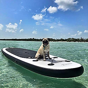 Blue Water Toys Portable Inflatable Stand Up Paddle Board Kit with Pump, Backpack, Coil Leash, and Repair Kit, SUP 350 Pound Limit, 11 Feet by 34 Inches