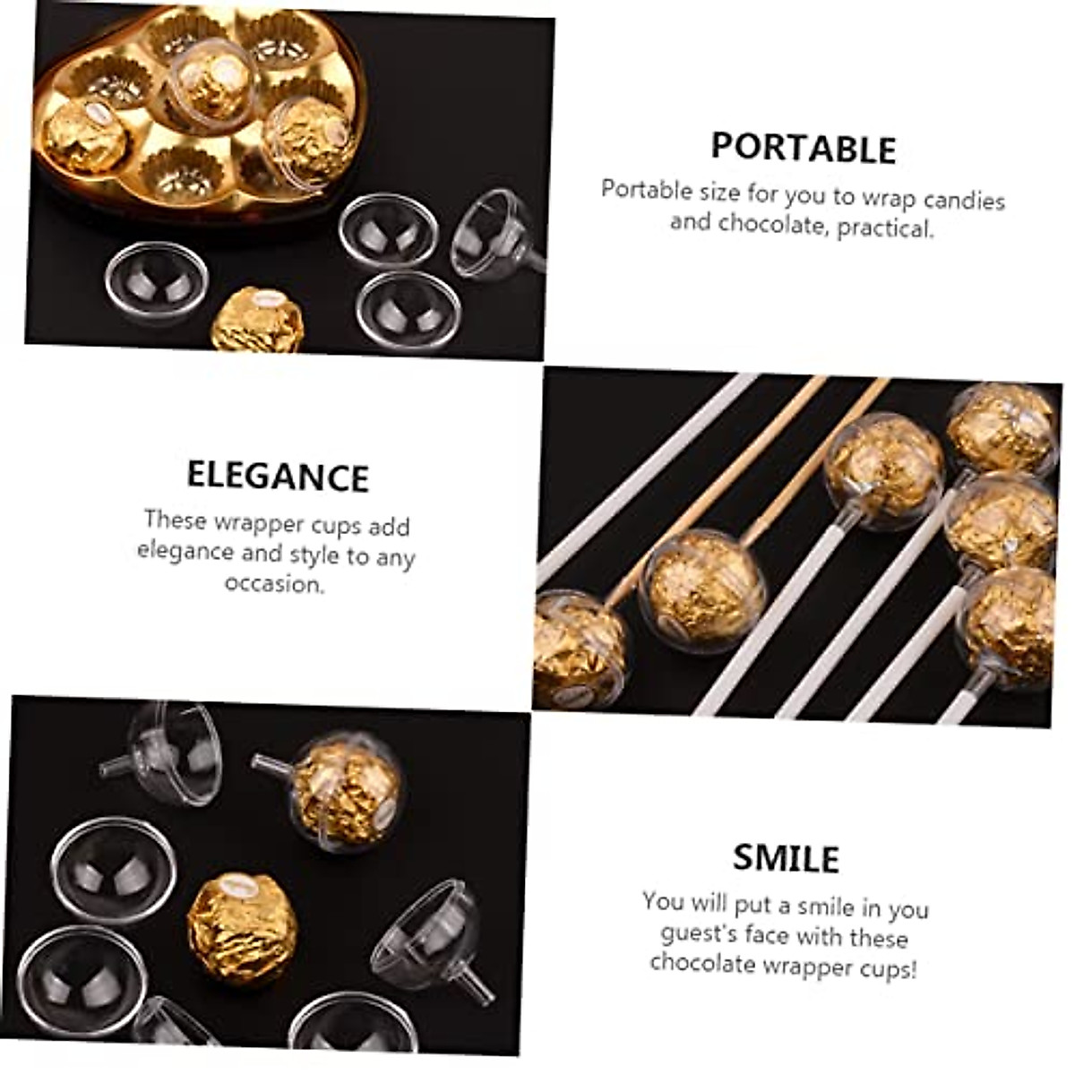 Dessert Cups 50pcs Chocolate Torus Clear Wrapping Paper Fresh Flower Bouquet Mini Cake Boxes Small Muffin Holder Chocolate Truffle Wrapper Cup Truffle Holder Truffle Cup