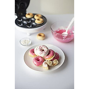 CucinaPro Mini Donut Maker - Electric Non-Stick Surface Makes 7 Small Doughnuts, Decorate or Ice Your Own for Kid Friendly Dessert or Snack - The Unique Gift or Baking Activity for Kids & Adults