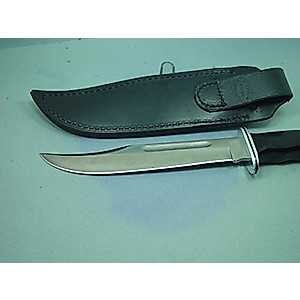 Custom knife sheath for the buck 120 knife. The sheath is made out of 10 ounce water buffalo hide leather. The water buffalo leather is soft pliable and durable. The sheath is a right hand carry with a belt loop that will take up to a 3 inch belt. The she