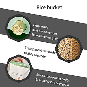 MYBAQ,Rice Storage,Large Rice Container,Rice Storage Container,Containers For Food,Cereal Containers Storage.-4.92*6.1*13.19in(12.5*15.5*33.5cm)-Can Be Used To Store Rice,Mung Beans,Red Beans,Barley.