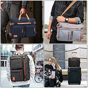 VITARVIX 3 in 1 Laptop Backpack, 17.3 Inch Laptop Bag Messenger Bag Shoulder Bag for Men/Women, Water-Proof Briefcase Multi-functional Notebook Computer Bag for Travel Business School, Black