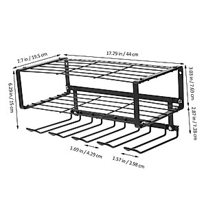 Levemolo Electric Drill Storage Rack Peg Board Drill Holder Cordless Drill Screwdriver Electric Eletric Screwdrivers Garage Tool Organizer Garage Organizers and Storage Black Carbon Steel