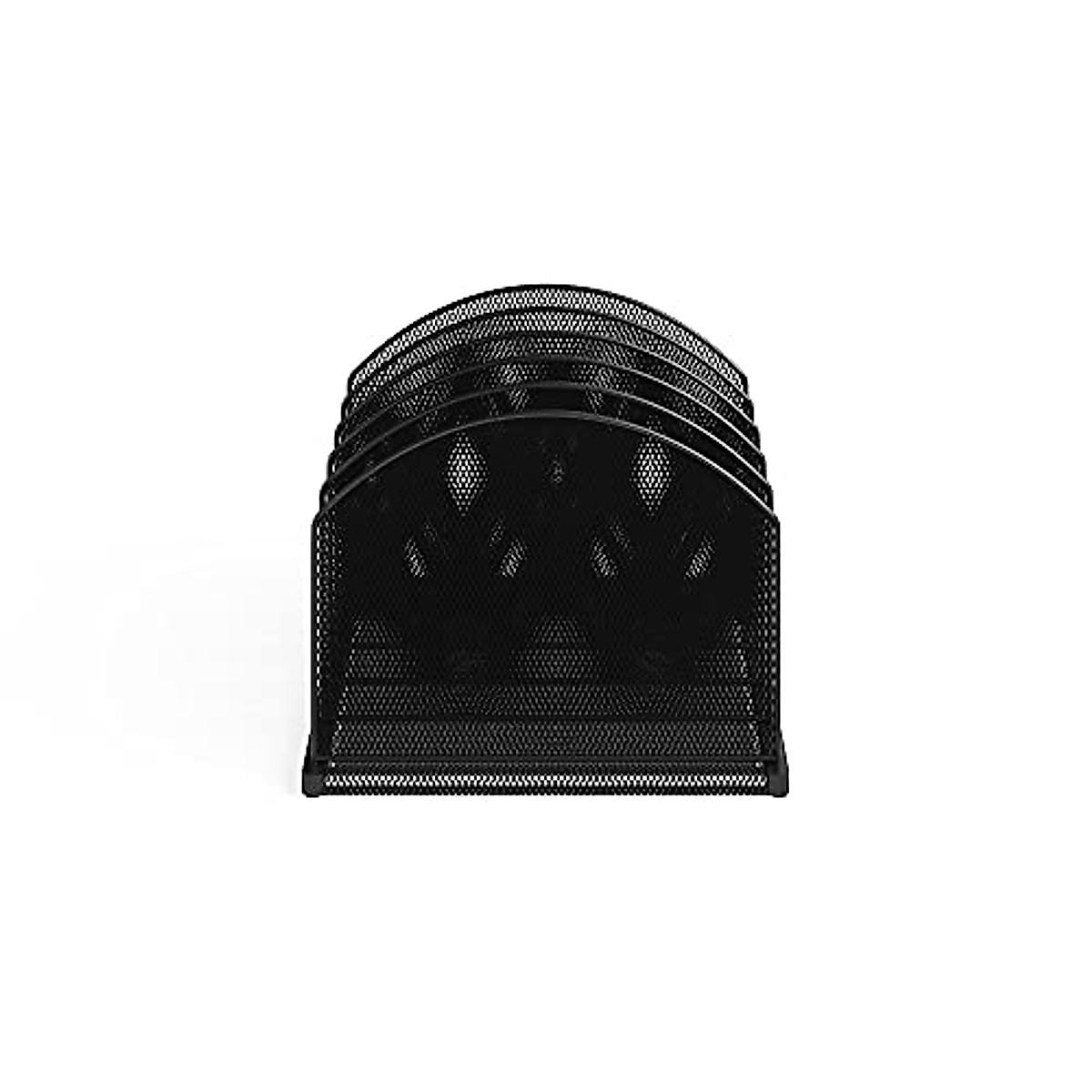 Safco Products Onyx Desk Organizer 5 Upright Sections, Vertical File Holder Mail Sorter Black Home, Office or Classroom Desktop Organization (3215BLKD)