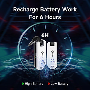 MOOER GWU4 UHF Wireless System Transmiter Reciever, 4 Channels Rechargeble for Electric Guitar Instrument, Bass Guitar, Guitar Amp(White)