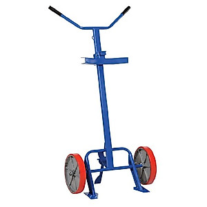 Vestil DBT-1200-P Steel Drum Truck with Y Handle, Poly-On-Steel Wheels, 800 lbs Load Capacity, 60" Length X 29" Width