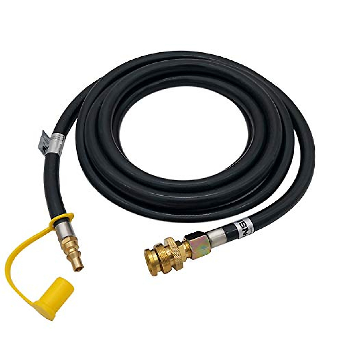 MENSI 12 Foot 1/4' Quick Connect Liquid Propane Hose for RV to Hook Up Portable Camping BBQ Grill with 1”-20UNEF Male Thread