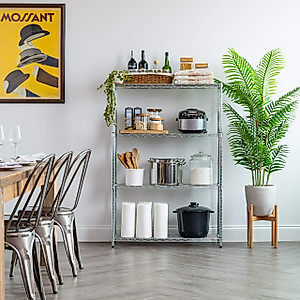 IRIS USA 4 Shelf Wire Storage Unit, Silver