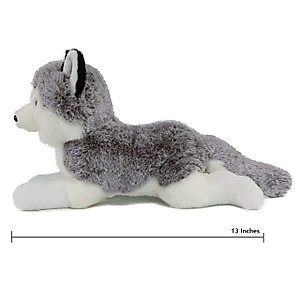 Ice King Bear Lifelike Siberian Husky Stuffed Animal - Plush Toy - 13 Inches Length (Original)