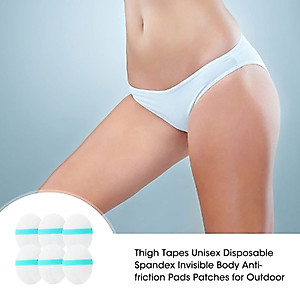 WOLAIYE Thigh Inner Anti-Chafing Sticker, Self-Adhesive Wear-Resistant Disposable Body Anti-Friction Pads, Transparent Ultra-Thin Invisible Patch,10PCS