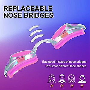 DARIDO Swim Goggles, Pro Swimming Goggles 2 Pack Anti Fog UV Protection No Leaking Competition for Men, Women, Adult,Youth