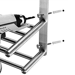 3-Tier Bath Towel Bar,24Inch Multilayer Towel Rack Stainless Steel Wall Mounting Shelf Bathroom Shelf with Towel Bars for Kitchen Bathroom