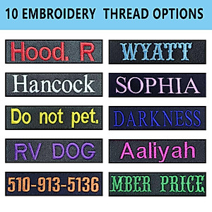 Custom Name Patch 2 Pieces,Personalized Military Tactical Tag Embroidery for Multiple Clothing Bags Vest Jackets Work Shirts