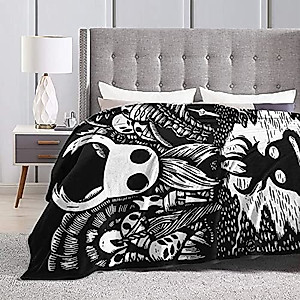 Hollow Game Knight Throw Blankets Soft Comfortable Warm Fleece Blanket for Sofa Cartoon Air Conditioning Blanket for All Season 50"X40"