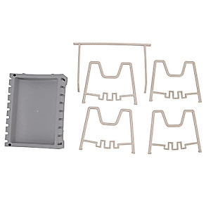 Orenic Pot Lid Organizer, Multifunction Pot Lid Holder Rack for Cabinet, Space Saving Pan Organizer with Non-slip Base for Kitchen Storage (B)