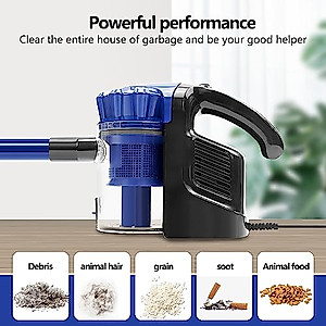 EFUSVAC Corded Vacuum Cleaner, 17KPa Powerful Suction with 600W Motor, 4 in 1 Lightweight Handheld Stick Vacuum for Pet Hair Hard Floor and Carpet