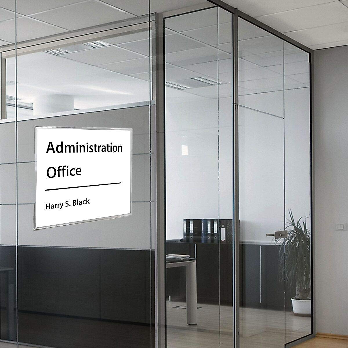 NIUBEE 4x6 inch Wall Mount Acrylic Sign Holder with Double Sided Adhesive Tape for Office, Home, Store, Restaurant, No Drilling - Horizontal (6 Pack)