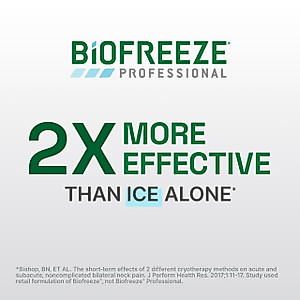 Biofreeze Professional Strength Pain Relief Gel, Arthritis Pain Reliver, Knee & Lower Back Pain Relief, Sore Muscle Relief, Neck Pain Relief, FSA Eligible, 2 Pack (4 FL OZ Biofreeze Menthol Gel)