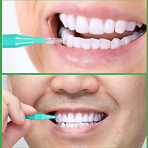 70 Pieces Interdental Brush Teeth Floss Tooth Cleaning Tool Toothpick Cleaner Dental Tooth Flossing Head Teeth Soft Dental Pick Refill Dental Flosser Oral Dental Hygiene Teeth Flossing