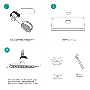 AULEEND 12 Inch Round Shower head, High Flow Stainless Steel Rainfall Shower Head, High Pressure Design (Brushed Nickel, 12)