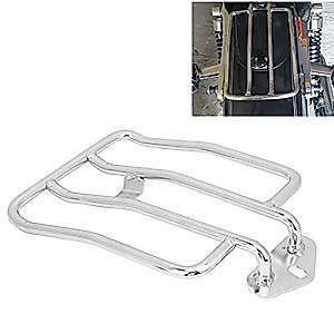 Sturdy & Durable Motorcycle Rear Luggage Rack Carrier Support for XL883/1200 X48, Easy to Install (Silver)