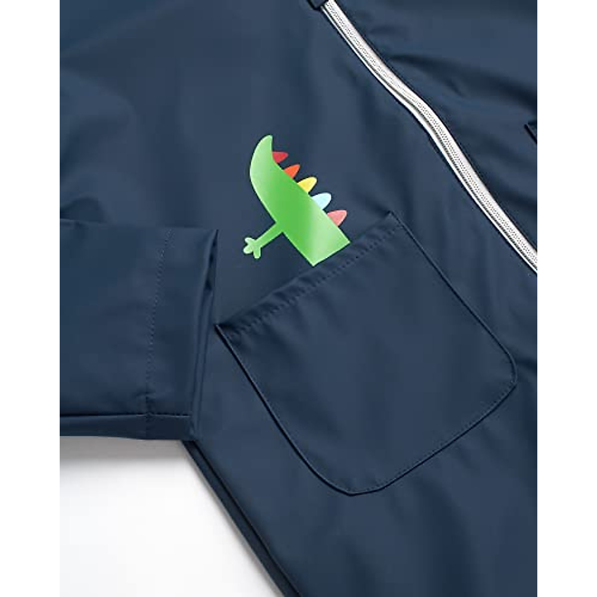 iXtreme Boys’ Raincoat - Waterproof Slicker Shell Windbreaker Rain Jacket (Toddler/Boy), Size 7, Navy Baby Alligator