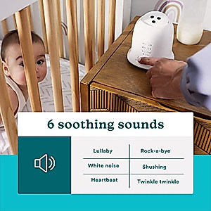 Homedics Sound Machine and Projector with 6 Soothing Sleep Sounds for Your Baby and Kids and Tilt Projector with 9 Images to Help Your Kids Fall Asleep