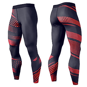 OEBLD Compression Pants Men UV Blocking Running Tights 1 or 2 Pack Gym Yoga Leggings for Athletic Workout