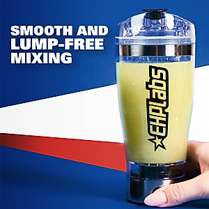 EHP Labs Electric Protein Shaker Bottle - 15oz Portable Blender Shaker - Personal Blender Shaker - Electric Protein Shaker Bottle for Meal Replacement Shakes