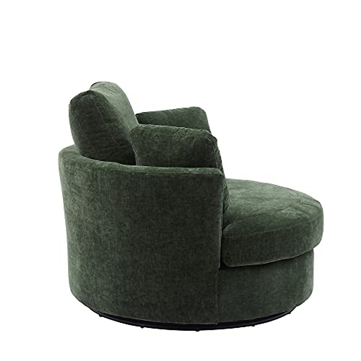 360° Swivel Accent Barrel Chair with 3 Pillows Furniture Set,Upholstered Oversized Leisure Round Loveseat Recliner Cozy Club Sofa Chaise Lounge Circle Armchair for Living Room/Hotel/Nursery/Office